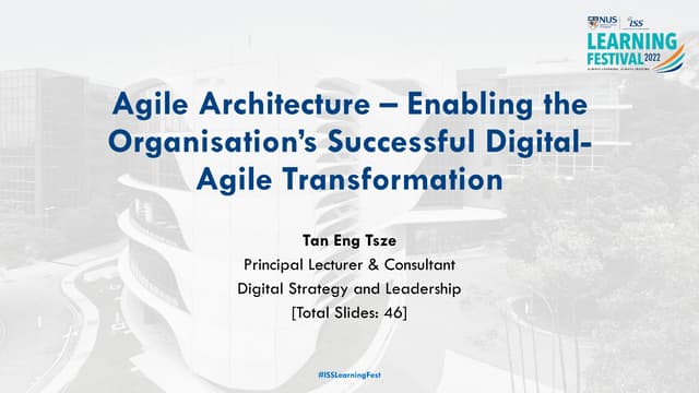 Agile Architecture Enabling The Organisations Successful Digital