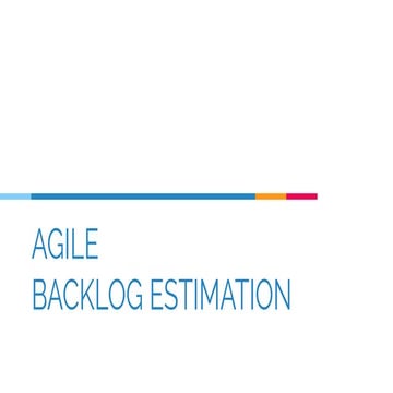 How to Estimate An Agile Backlog | PPT