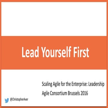 Lead Yourself First | PPTX