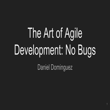 Agile Bug Fixing (Zero Bug Policy) | PDF | Technology & Computing