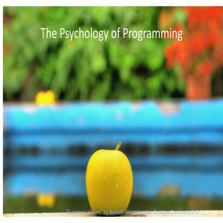 The Psychology of Programming | PPT