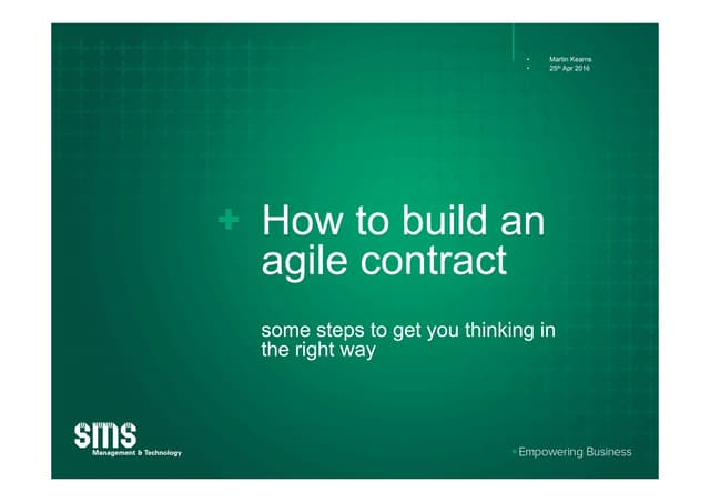 Agile Contracts Ppt