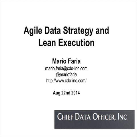 Agile Data Strategy And Lean Execution Ppt 