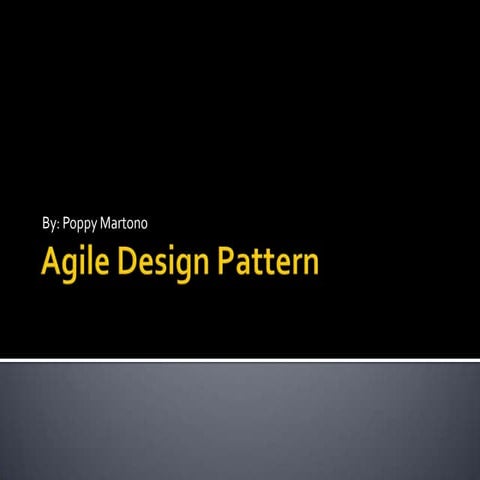 Agile Design Pattern Pptx Computing Technology And Computing 9398