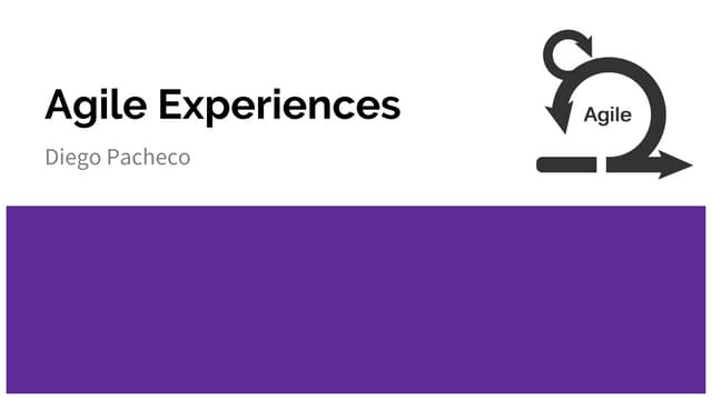 Agile Experiences Ppt