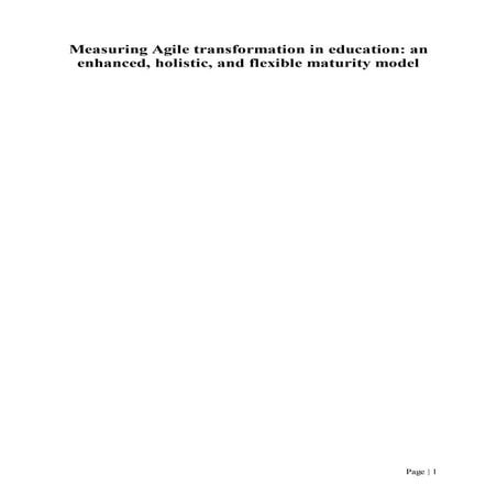 Agile in education | PDF