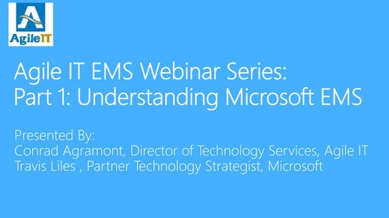 Introduction to Microsoft Enterprise Mobility + Security | PPT