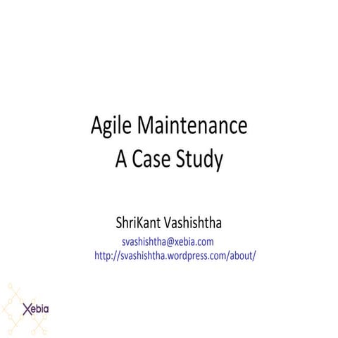 Agile Maintenance | PDF