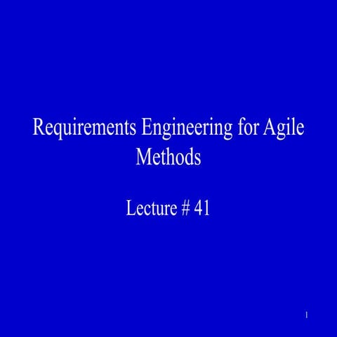 Agile Method requirement engineering.ppt | Computing | Technology & Computing