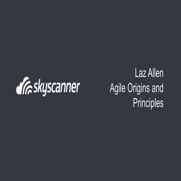 Agile origins lightning talk - Lean Agile Edinburgh | PPT