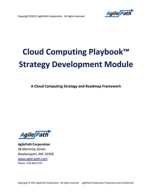 Enterprise Cloud Strategy Framework | PPT