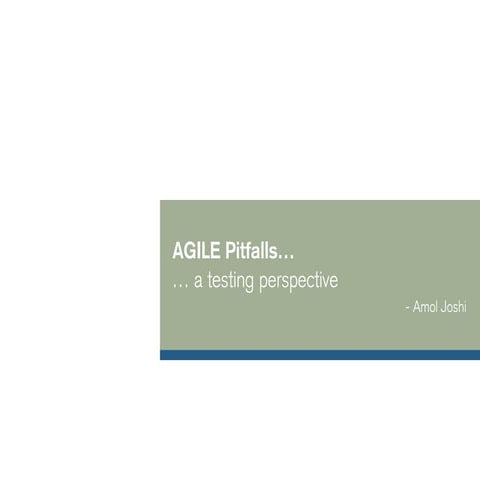 Agile pitfalls | PDF