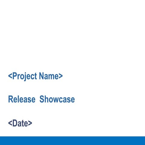 Agile release showcase template | PDF
