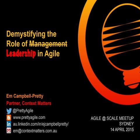 Demystifying the Role of (Management) Leadership in Agile - Sydney ...