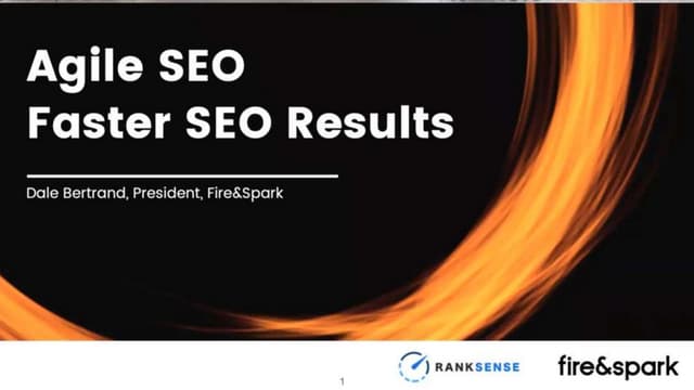 Agile Seo Faster Seo Results Ppt