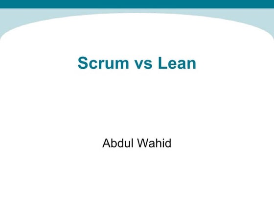 Introduction to Lean Software Development | PPT Introduction to Lean Software Development | PPT