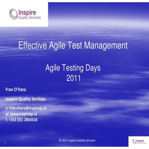 Agile Test Management Ppt