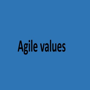 Agile values | PPT