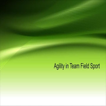 Agility team field sport | PDF