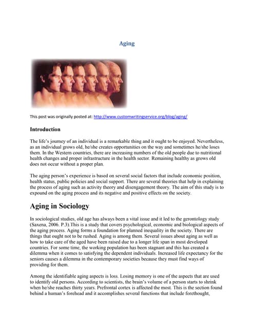 Positive aging... | PPT