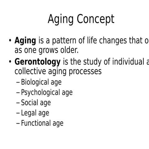 The aging ppt | PPTX