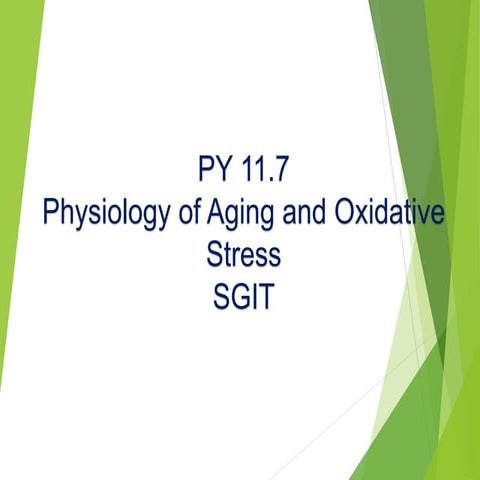 Physiology of aging presentation ppt form | PPTX