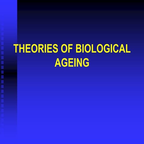 Aging- the biology of senescence | PPT