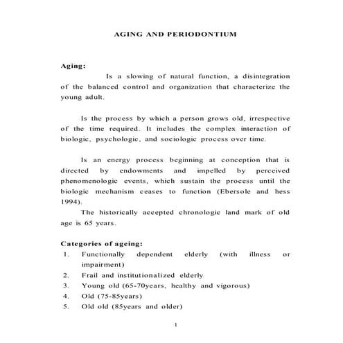 Concepts and theories of aging | PPTX