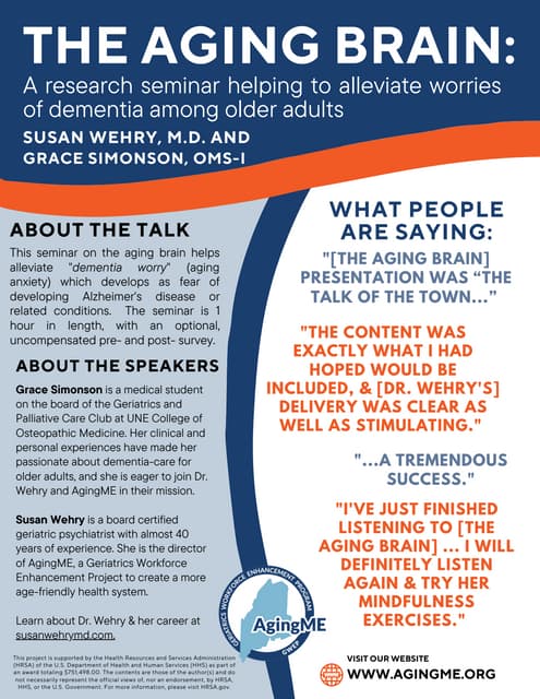 Current AgingME Happenings | PDF