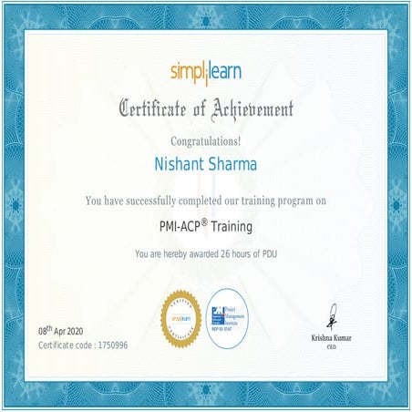 Agle pmi acp pdu certificate | PPT