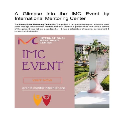 A Glimpse into the IMC Event by International Mentoring Center.docx