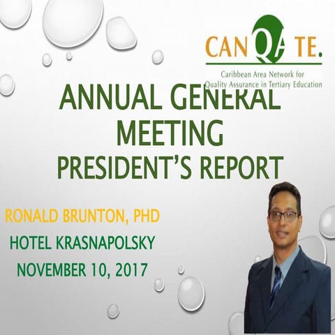 President's Report at AGM 2017 | PPT