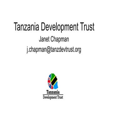 Tanzania Development Trust in 2020 | PPT