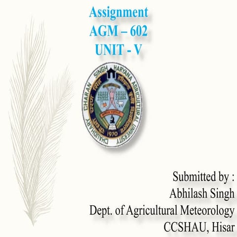 Modification of weather hazards: weather modification for agriculture; scientific advances in ...