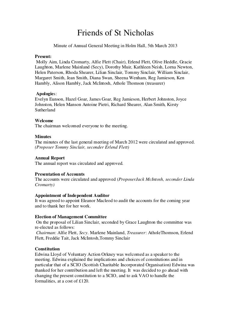 AGM minutes 2013