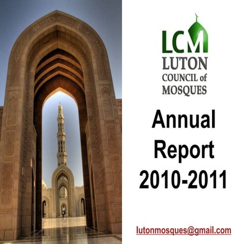 Luton Mosques annual report 2010-2011 | PPT