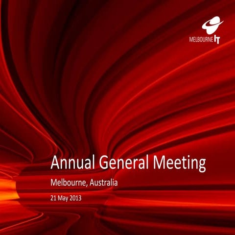 AGM Presentation May 2013 | PPTX