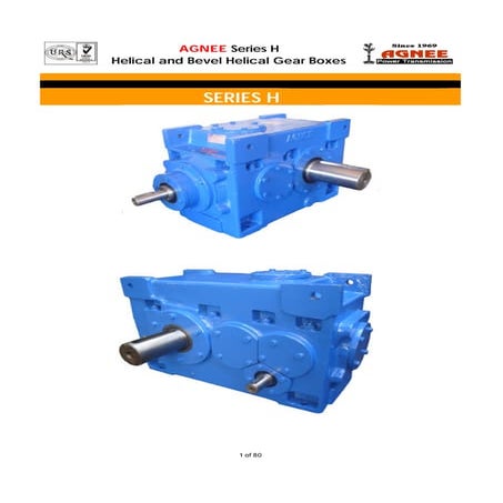 Agnee h series helical gearbox-bevel helical gear box | PDF