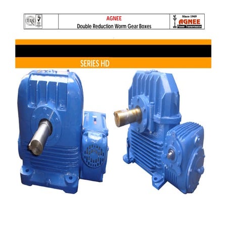 Agnee double reduction worm gear box hvd | PDF
