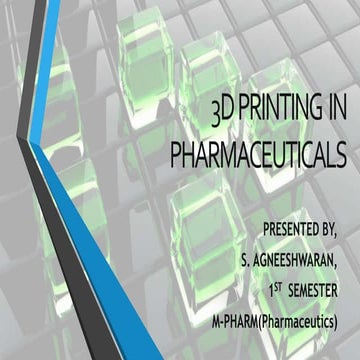 3D PRINTING IN PHARMACEUTICALS | PPT