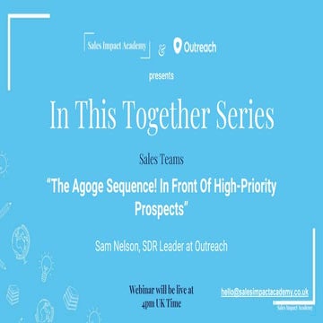 Sam Nelson - The Agoge Sequence: Getting in front of High-Priority ...