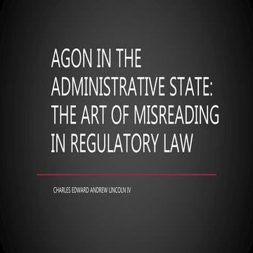 Agon in the administrative state 2 | PPTX