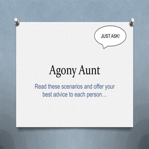 Agony Aunt PSHE activity | PPTX