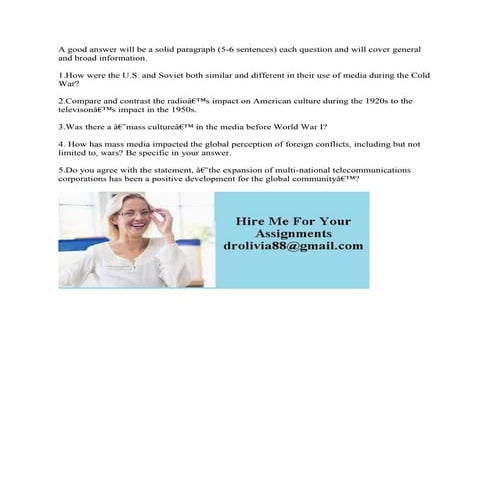 A good answer will be a solid paragraph (5-6 sentences) each question.docx