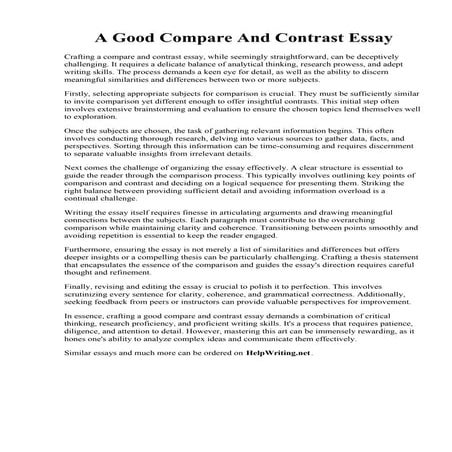 A Good Compare And Contrast Essay.pdf
