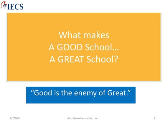 How Good is Our School? (4th Edition) | PPT
