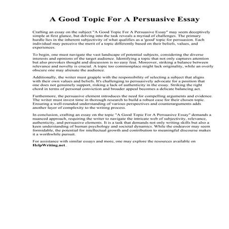 Good Themes For Essays | PDF