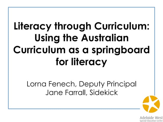 Literacy and numeracy | PPTX