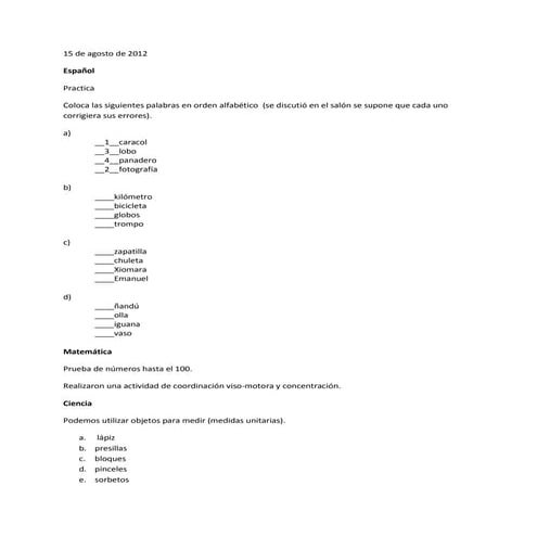 Verbos tarea | DOCX