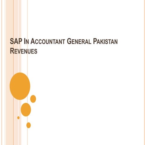 account general Pakistan revenue SAP | PPTX